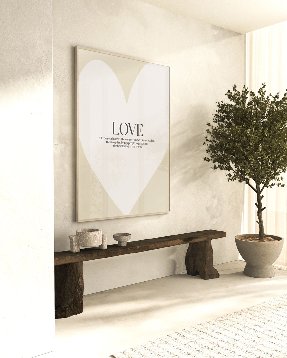 LOVE HART POSTER - – HUISJEVANSANNE