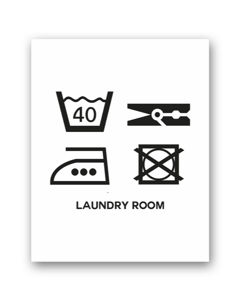 LAUNDRY ROOM ICONS POSTER – HUISJEVANSANNE
